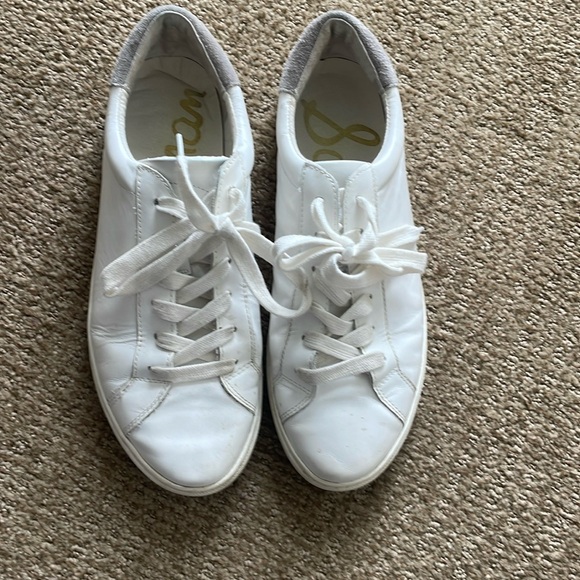 Sam Edelman | Shoes | Sam Edelman White Leather Sneakers | Poshmark